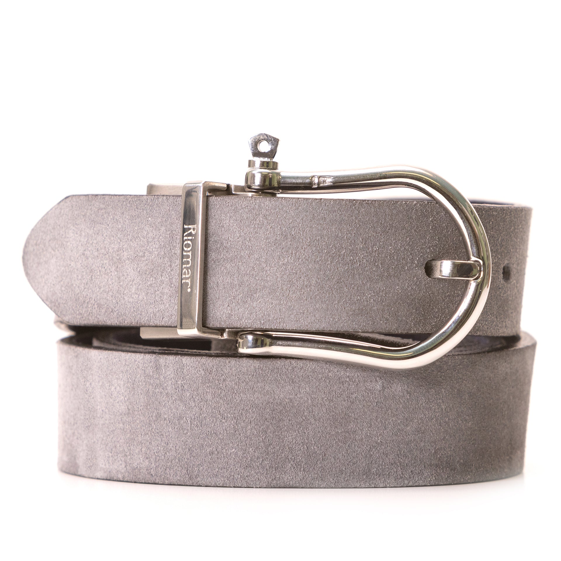 Riomar Reversible Belt: Stingray Grey / Navy Suede – Riomar Shoes